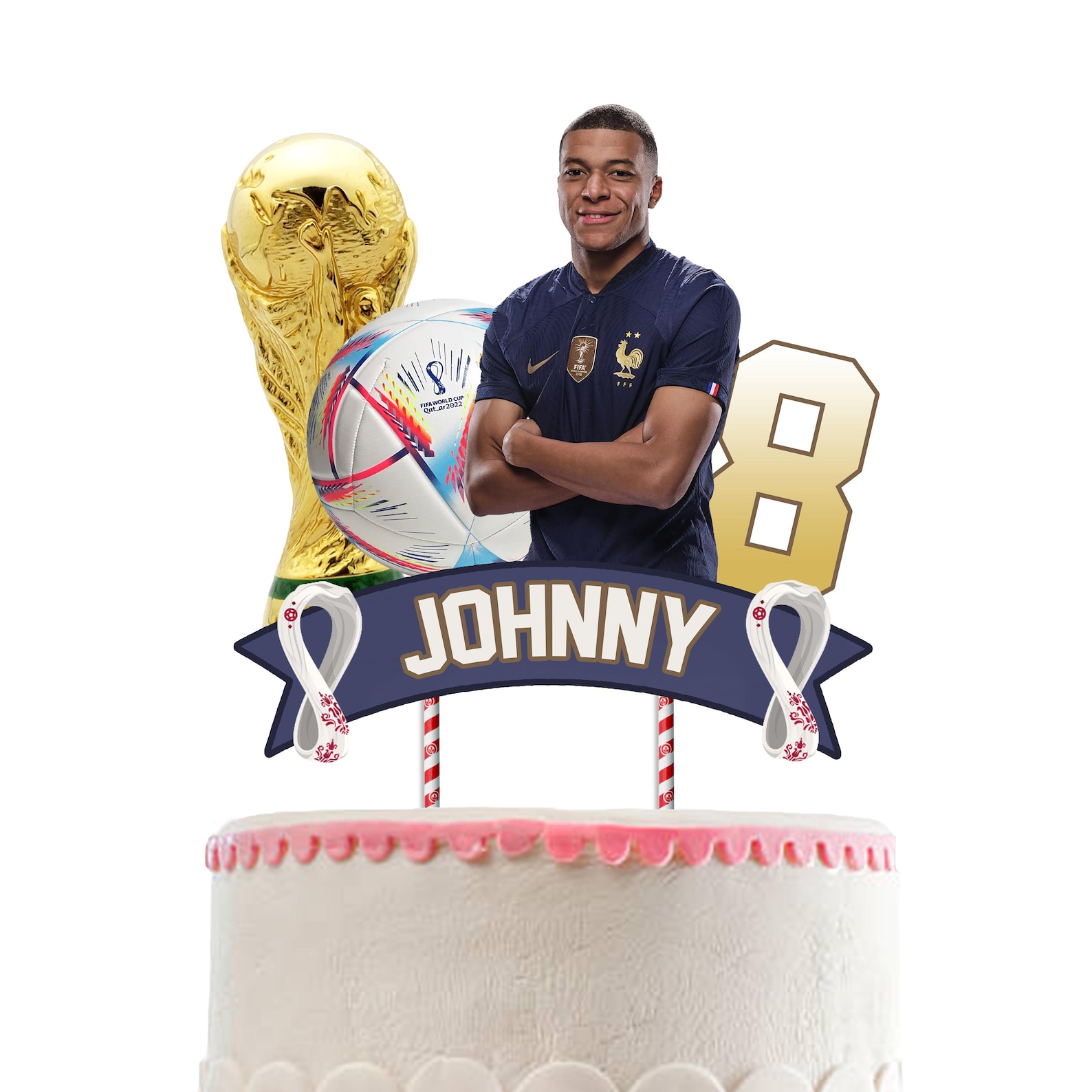 DIGITAL MBAPPE Cake Topper French Cake Topper - Etsy México