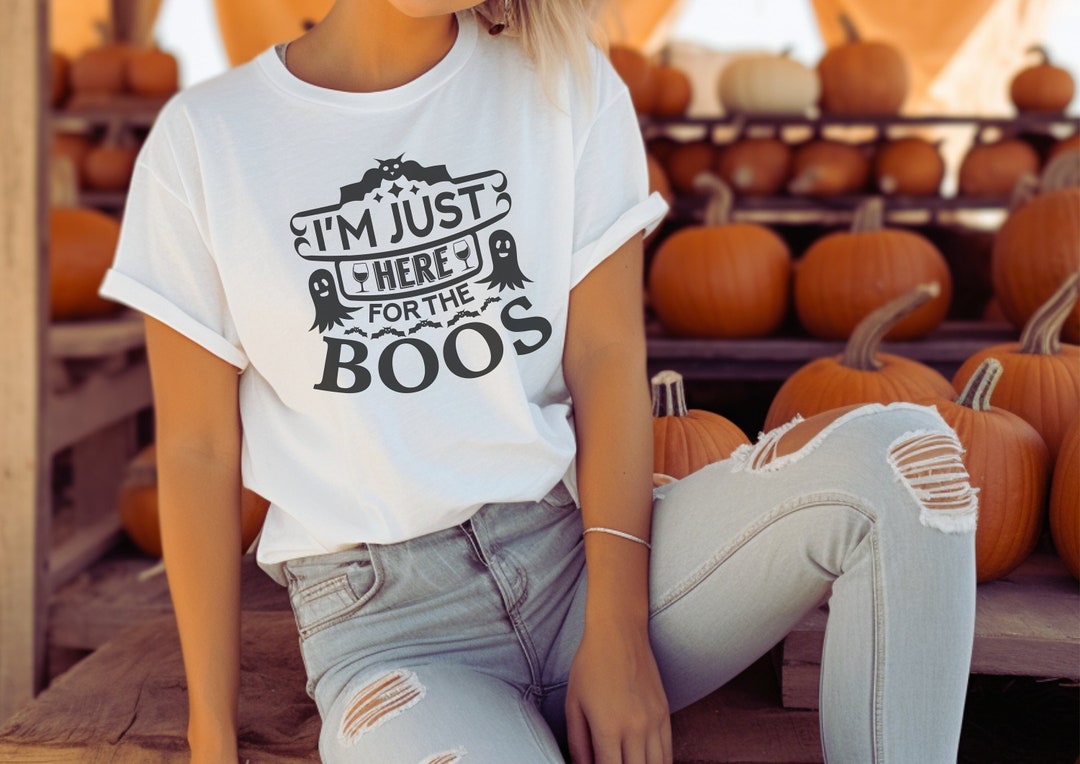 Here for Boos SVG Halloween Svg Cute Ghost SVG Alcohol Svg - Etsy