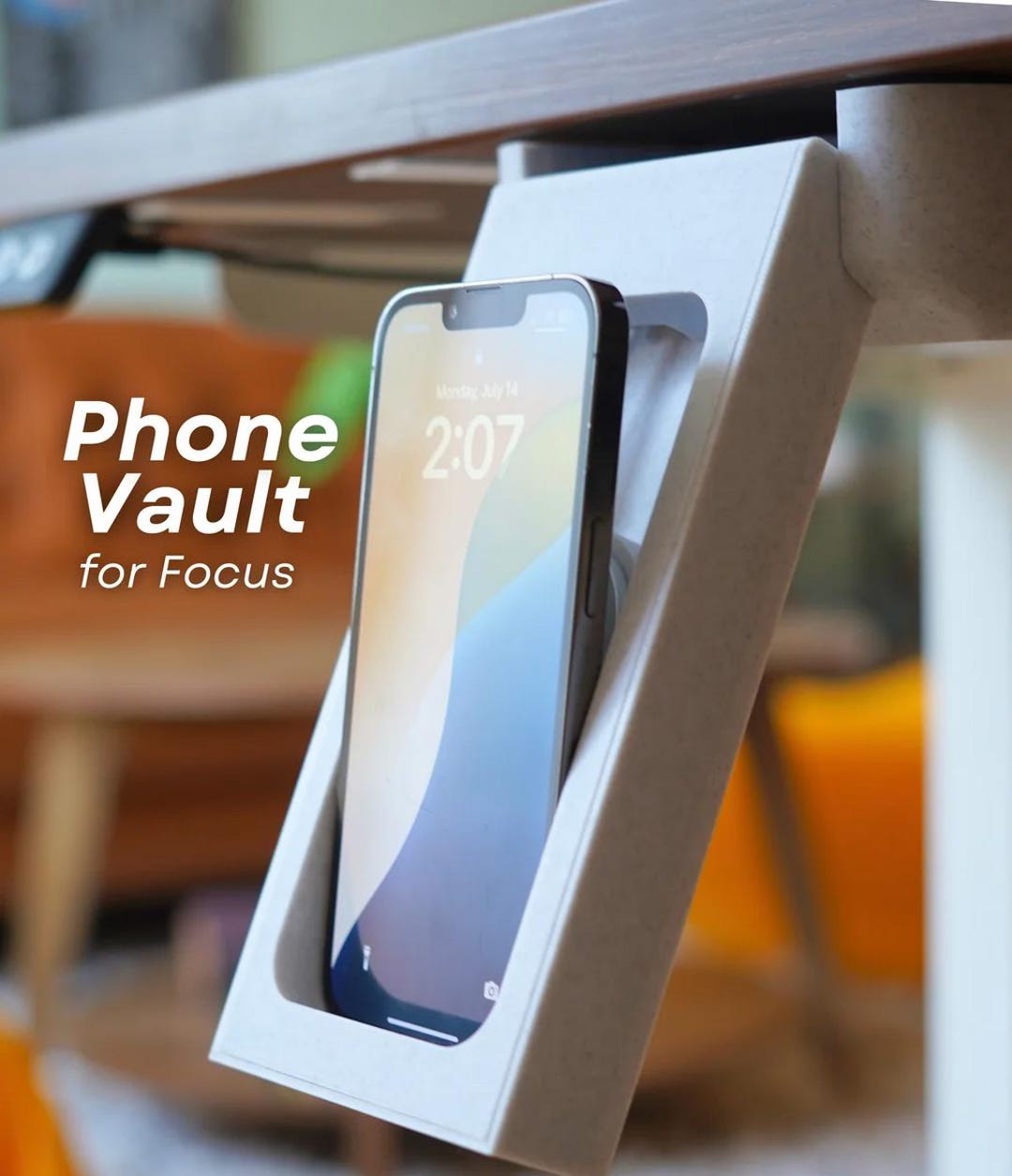 Under Desk iPhone Productivity Vault – Hidden Wireless Charging Drawer ...