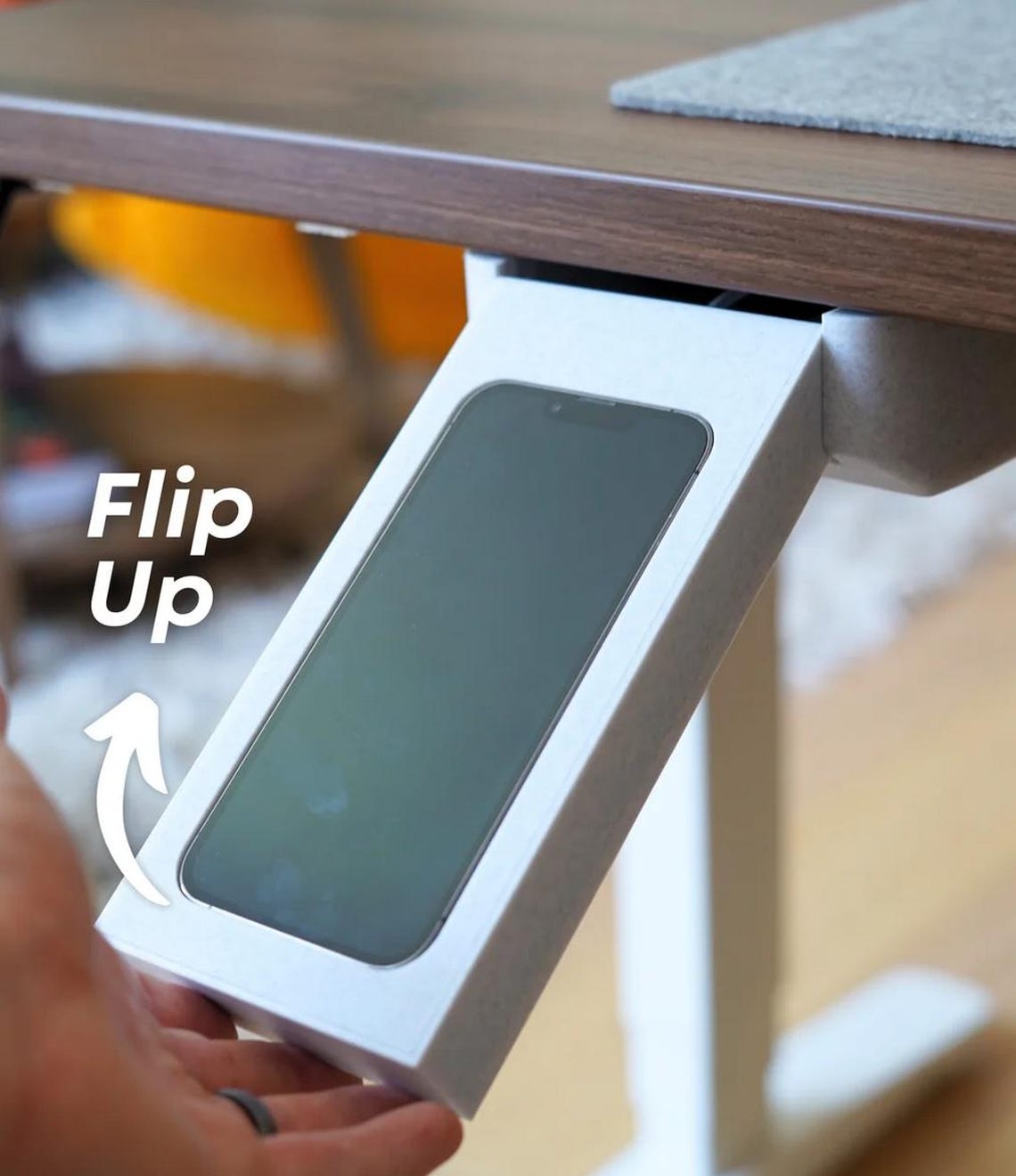 Under Desk iPhone Productivity Vault – Hidden Wireless Charging Drawer ...