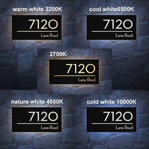 LED Backlit House Number Sign Address Plaque Modern Illuminated House ...