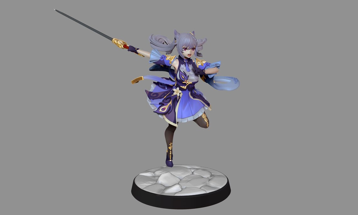 Genshin Impact Keqing 3D Print Model Miniature Board Gameunpainted - Etsy