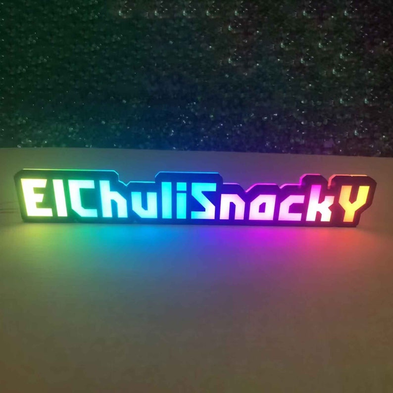 Custom Game Room Signage Gamer Tag Led Name Neon Sign RGB Youtube Live ...