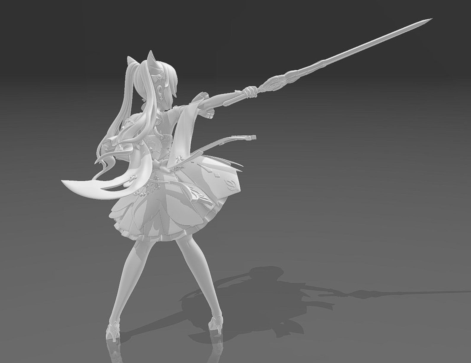 Genshin Impact Keqing Swimsuit 3D Print Model File Garage Kit Image ...