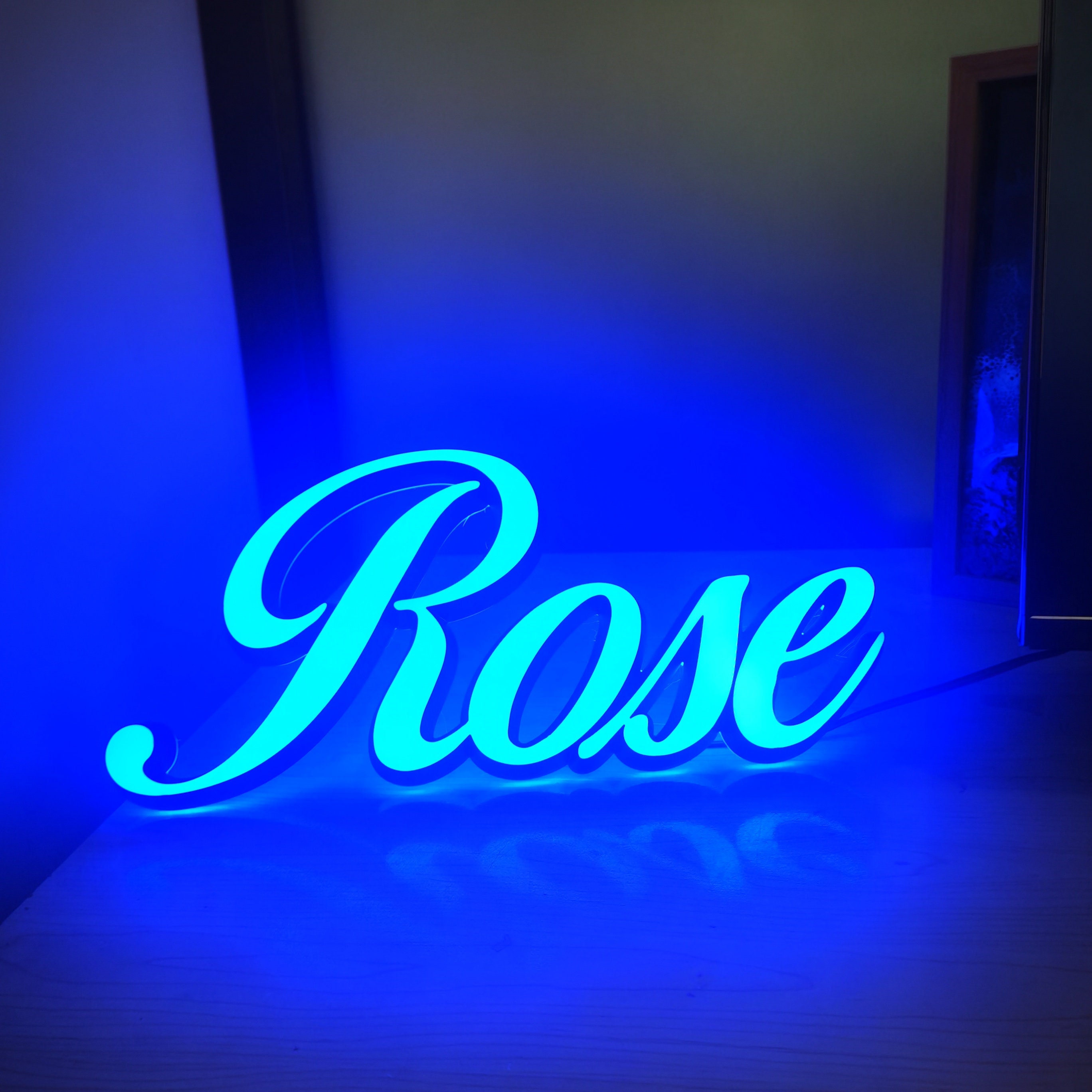 3D Print Name Neon Sign RGB Desktop Shelf Decor Youtube Live Stream ...