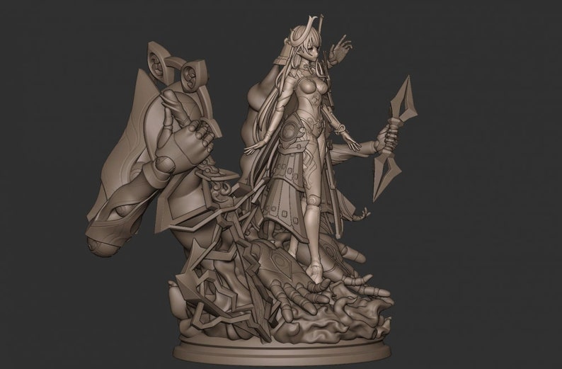 Genshin Impact Raiden Shogun 3D Print Model 210mm Resin Kit - Etsy ...