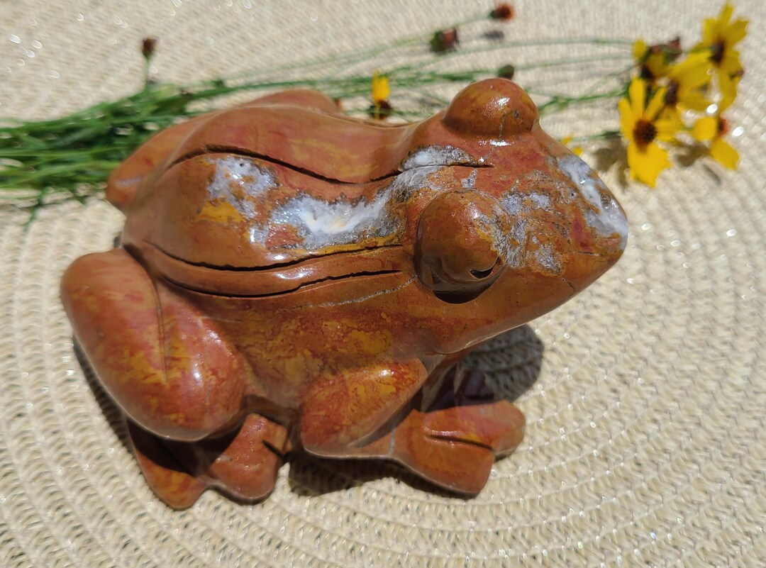Large Ocean Jasper Frog 770g - Etsy