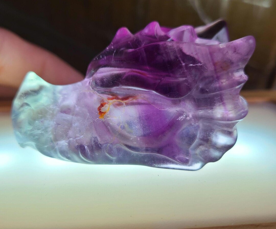 Fluorite Dragon Head 2" - Etsy