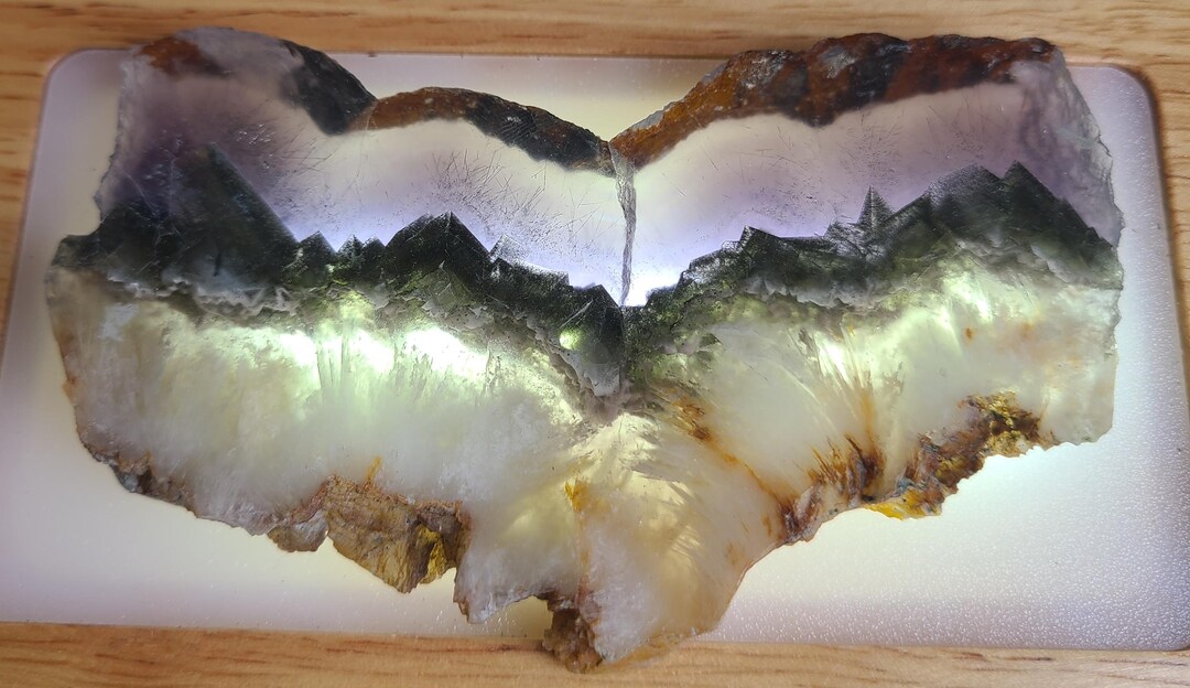 Fluorite With Barite Slab - Etsy