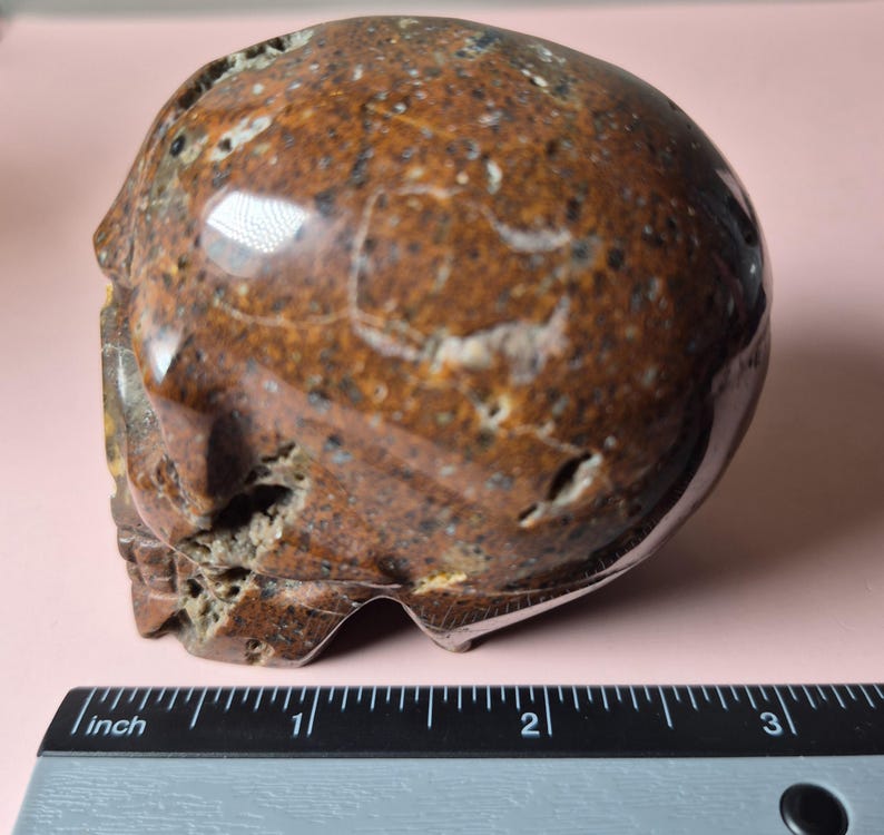 Red Fox Agate Skull - Etsy UK