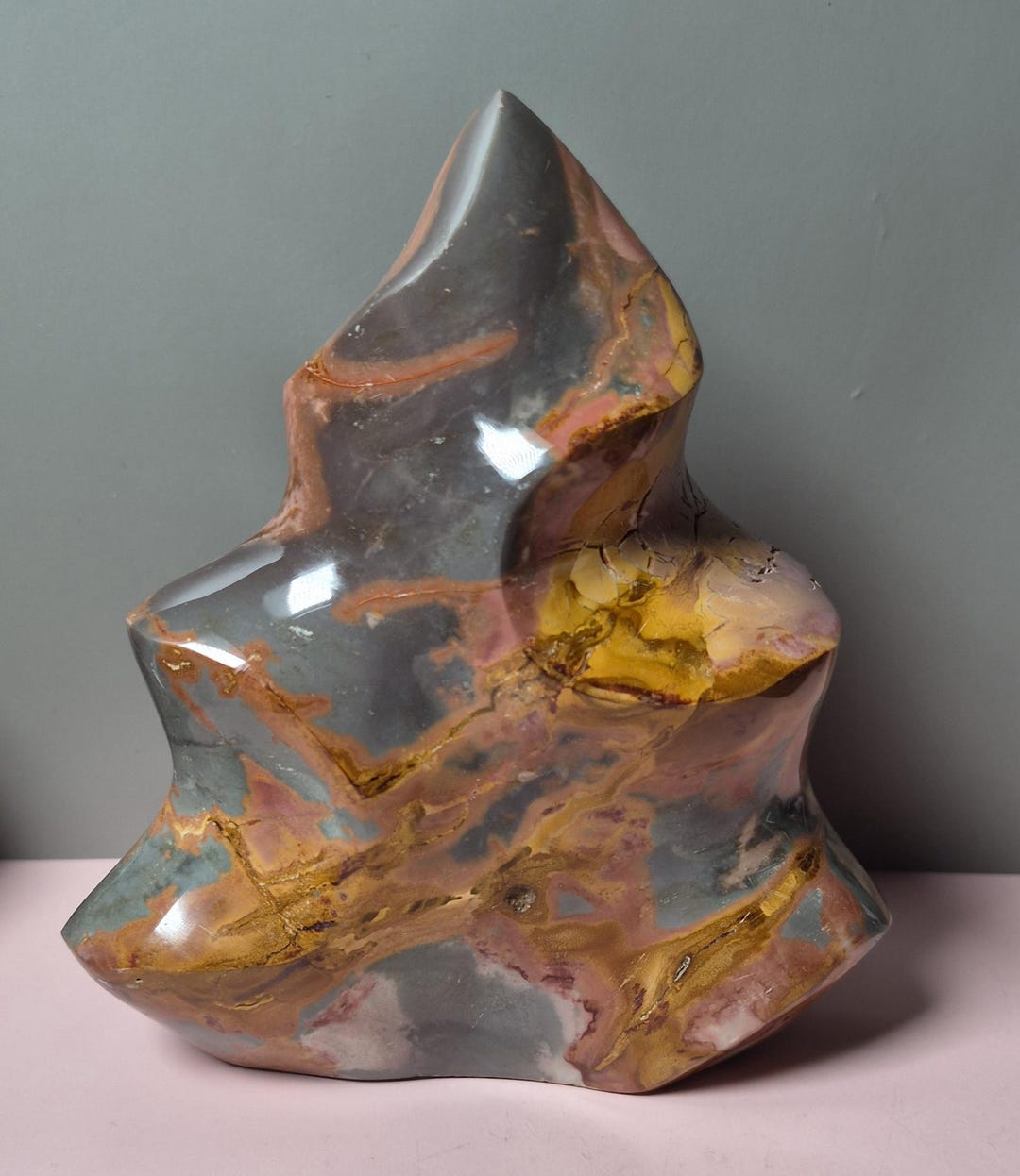 Large Polychrome Jasper Flame 830g - Etsy