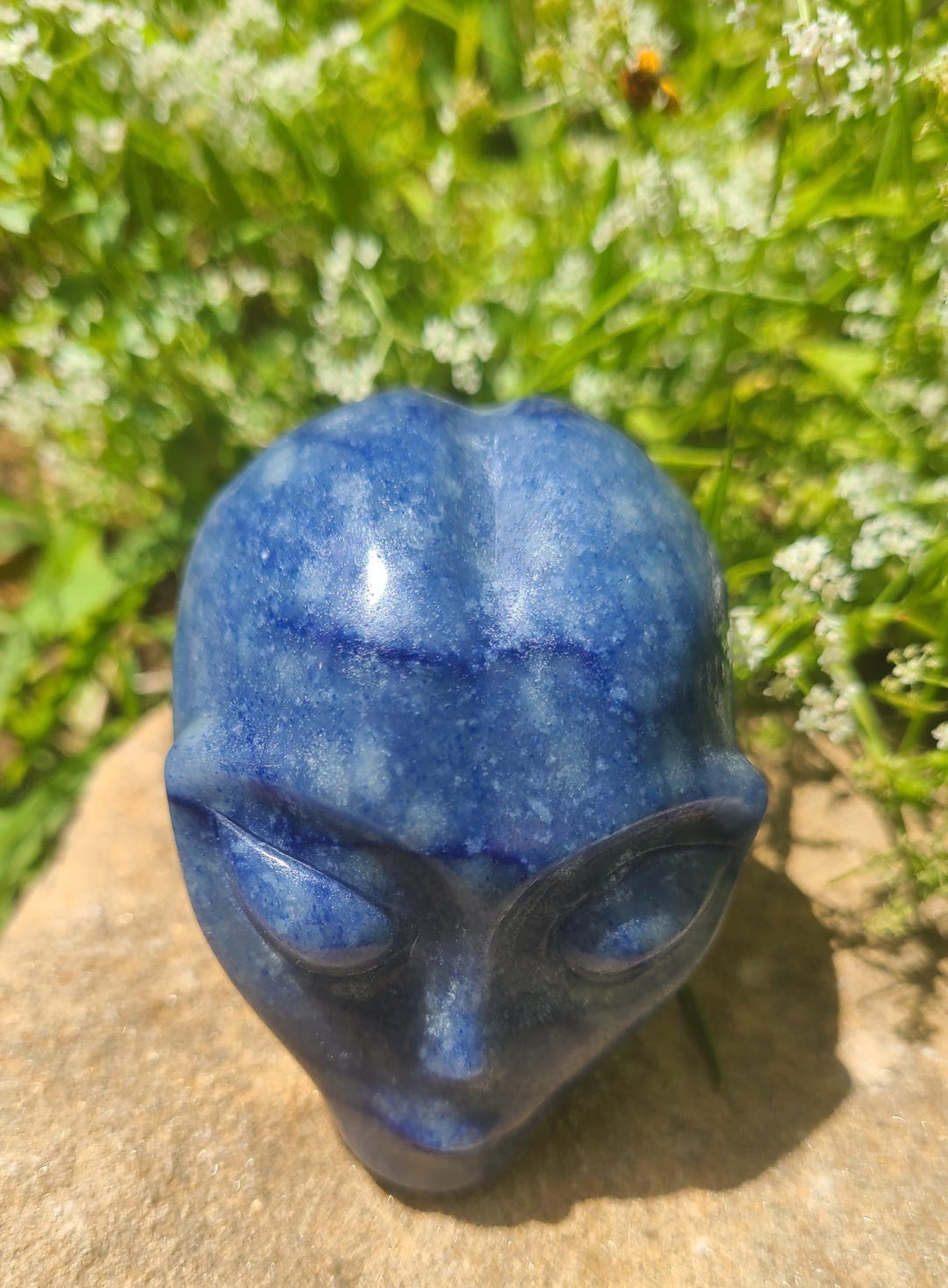 Blue Aventurine Alien Head - Etsy