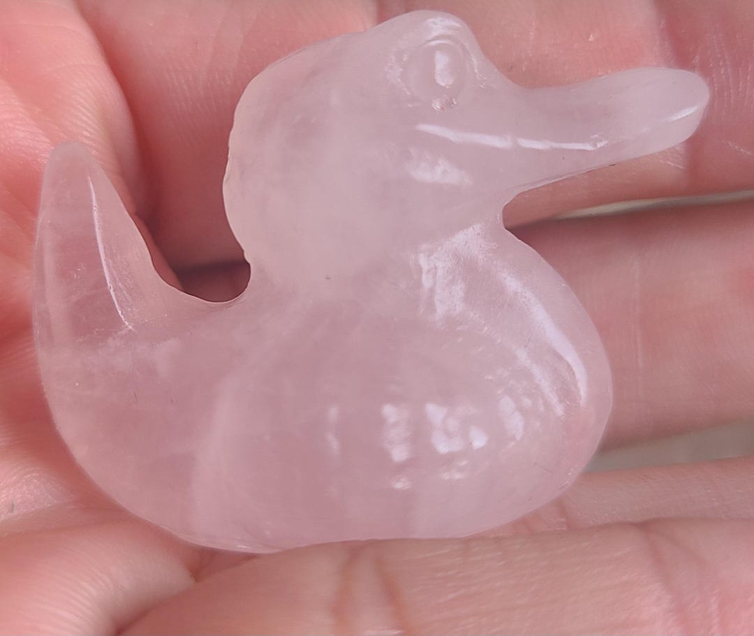 Rose Quartz Duck - Etsy