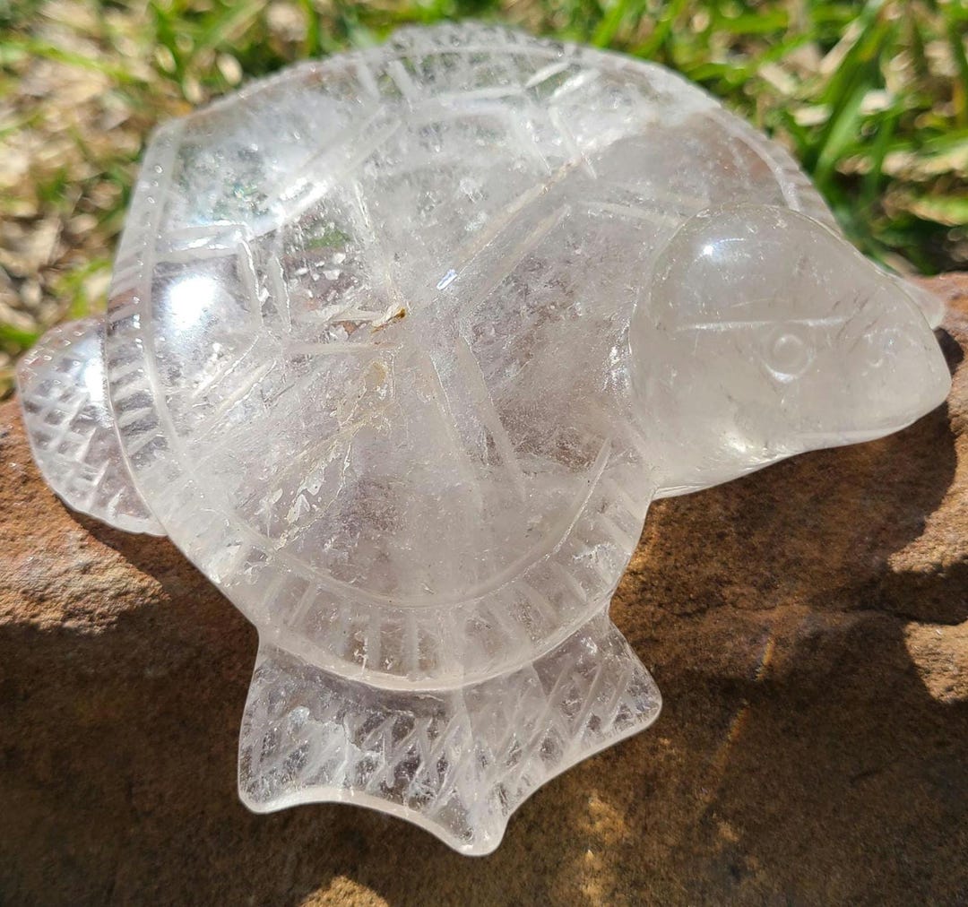 Large Clear Quartz Sea Turtle 340g - Etsy
