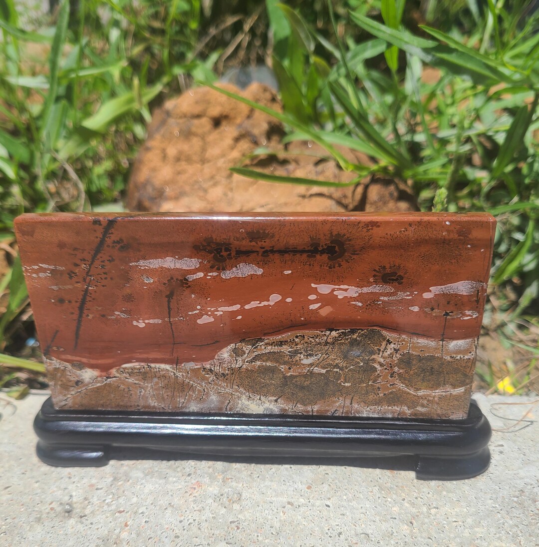 Picture Jasper Slab on Stand - Etsy