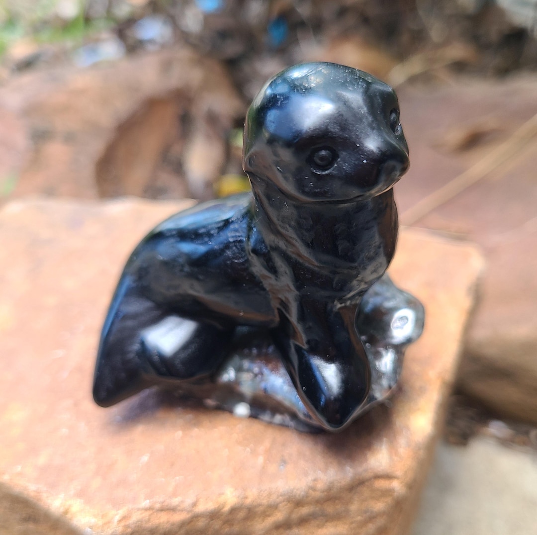 Black Obsidian Seal - Etsy