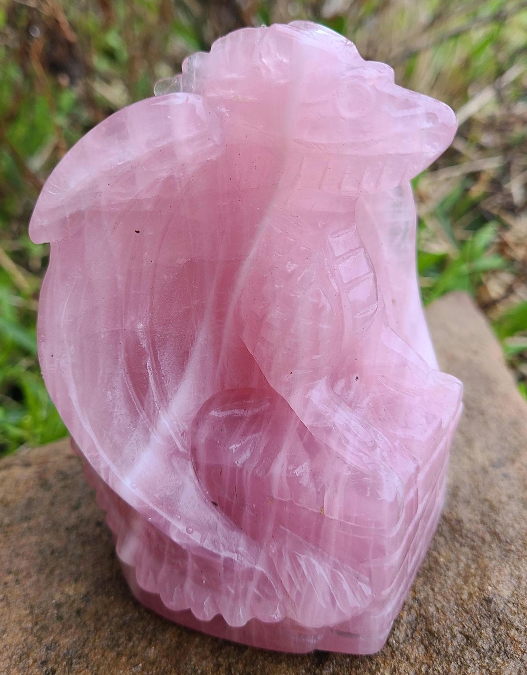 Rose Quartz Dragon 667g - Etsy