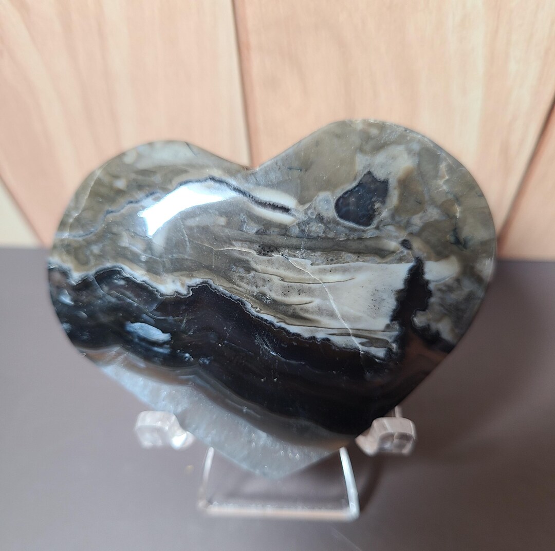 Volcano Agate Heart - Etsy