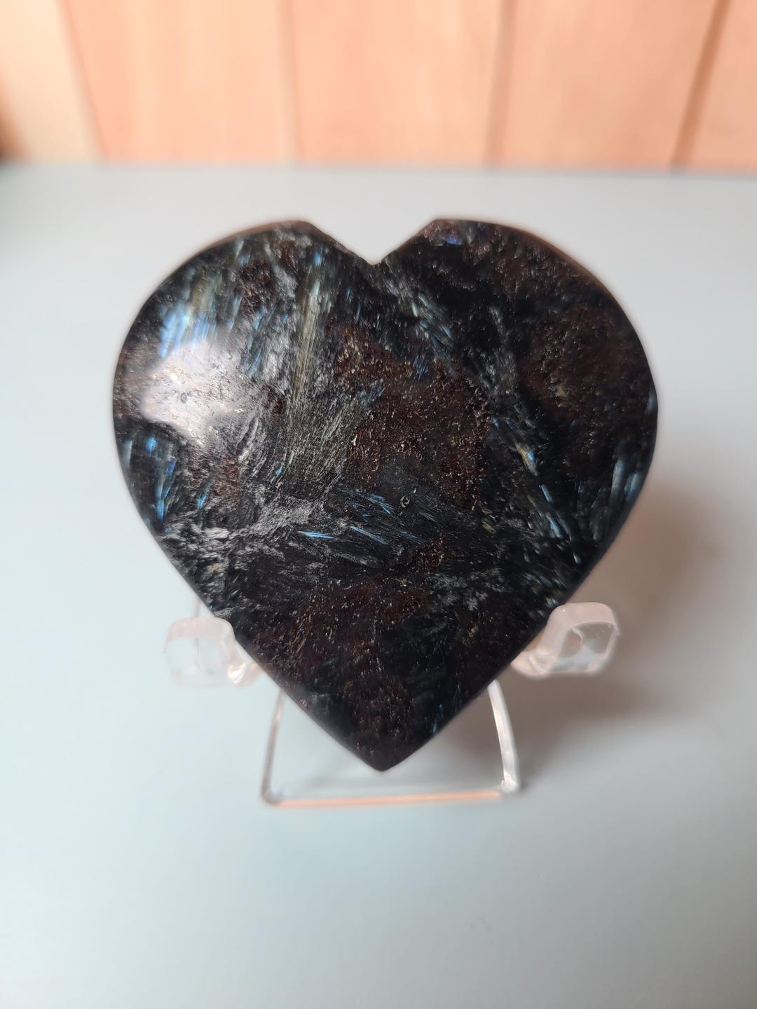Arfvedsonite Heart - Etsy