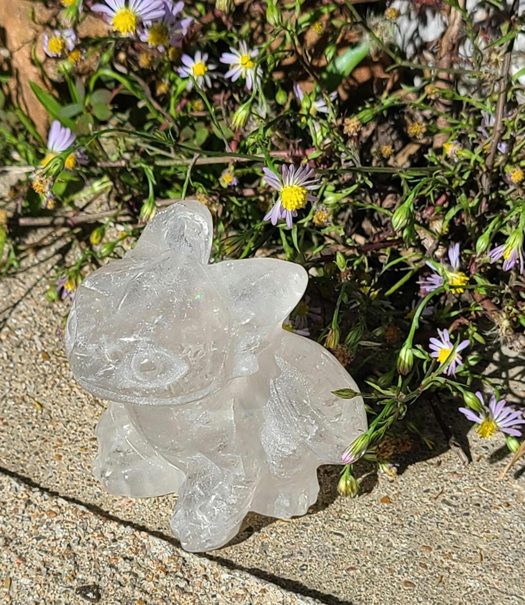 Clear Quartz Toothless Full of Rainbows - Etsy