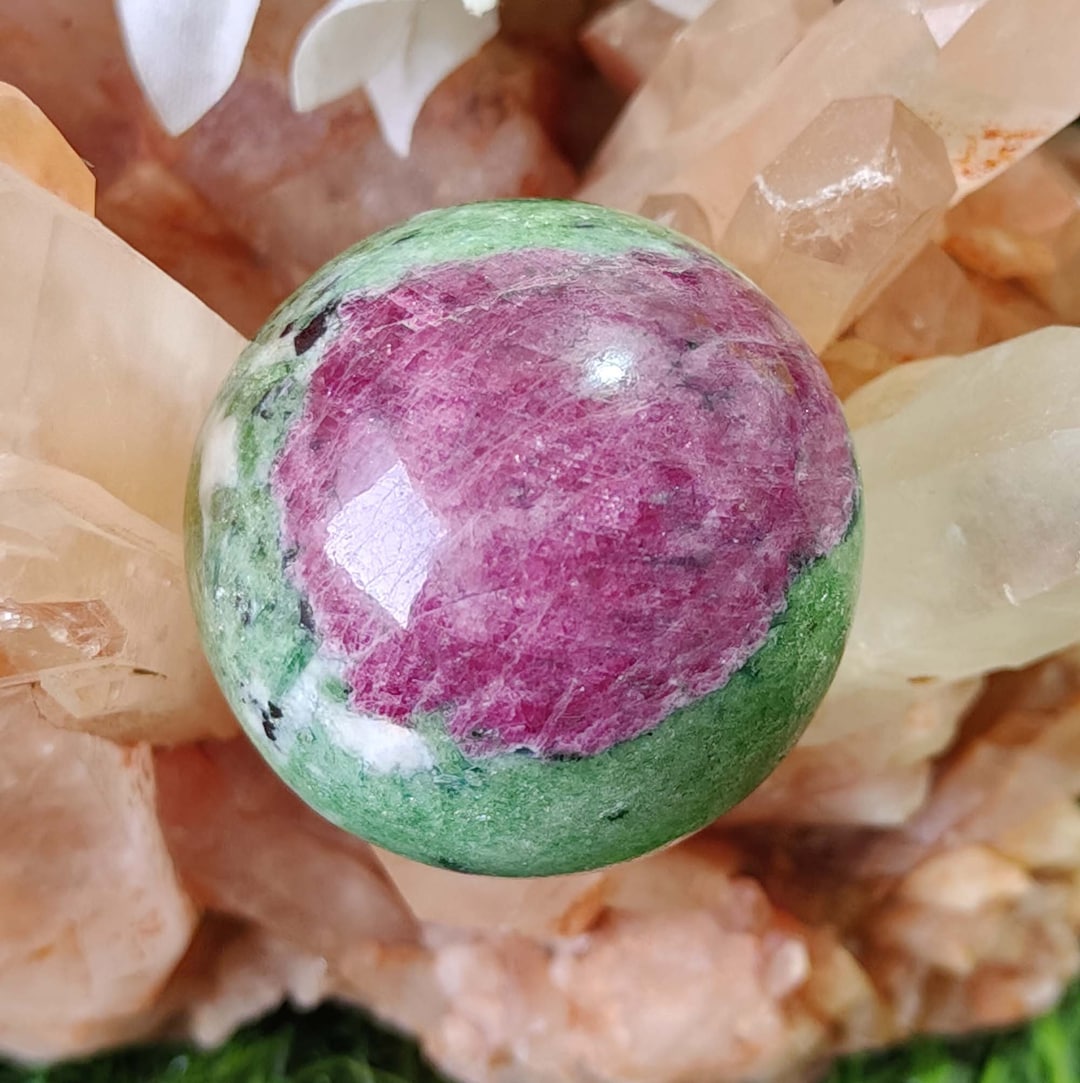 Ruby Zoisite Sphere,ruby Zoisite Handmade Sphere,ruby Zoisite Healing ...