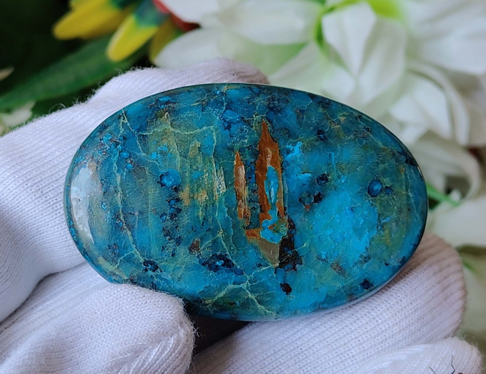 RRR High Quality Chrysocolla, Chrysocoll a Palm Stone, Chrysocolla ...