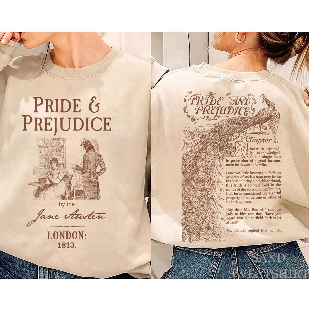 Pride and Prejudice, Jane Austen Gifts, Bookish Shirt, Booktok Bookish ...