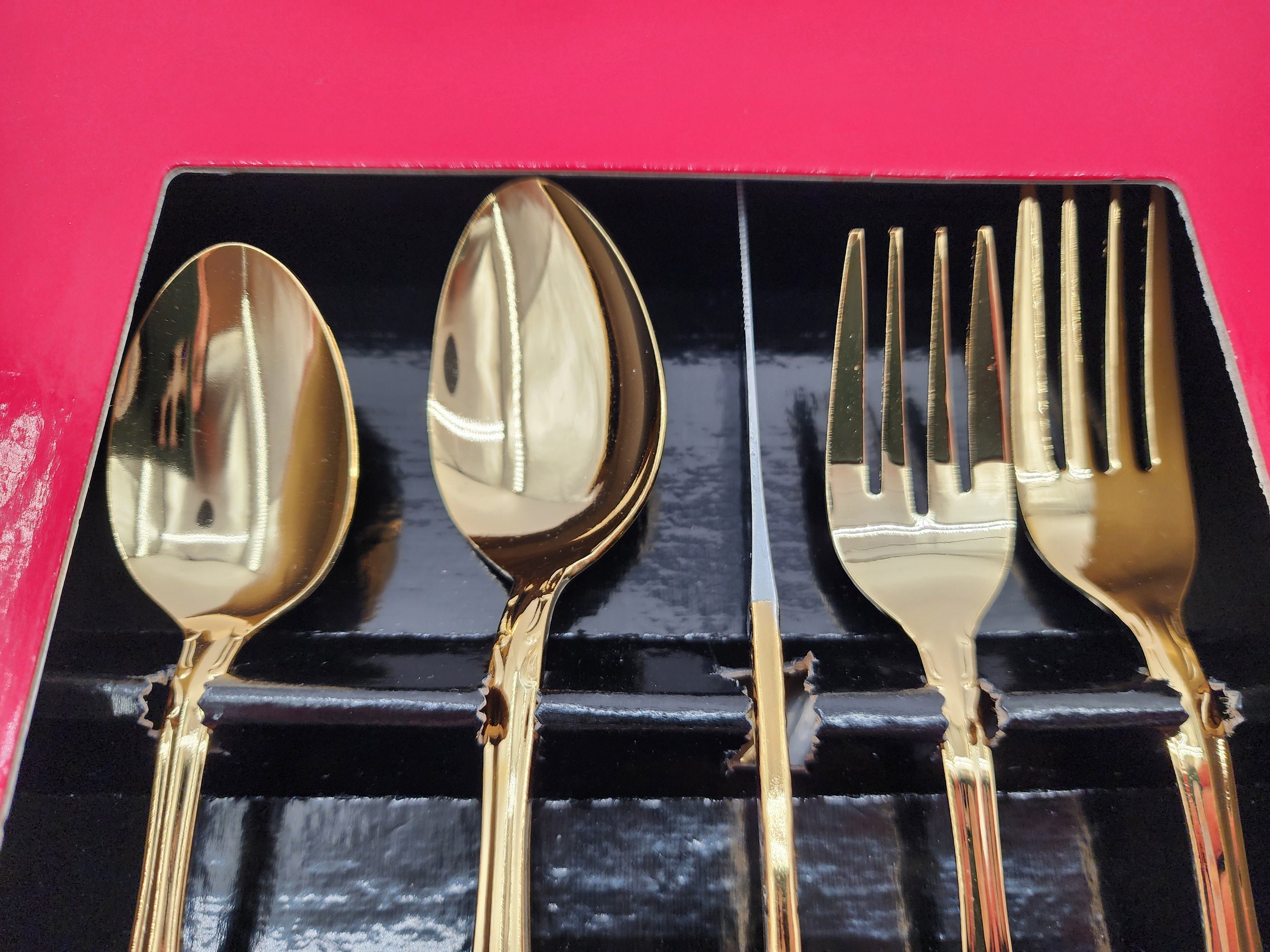 Royal 24k Gold Plated 20 Piece Flatware Set - Etsy