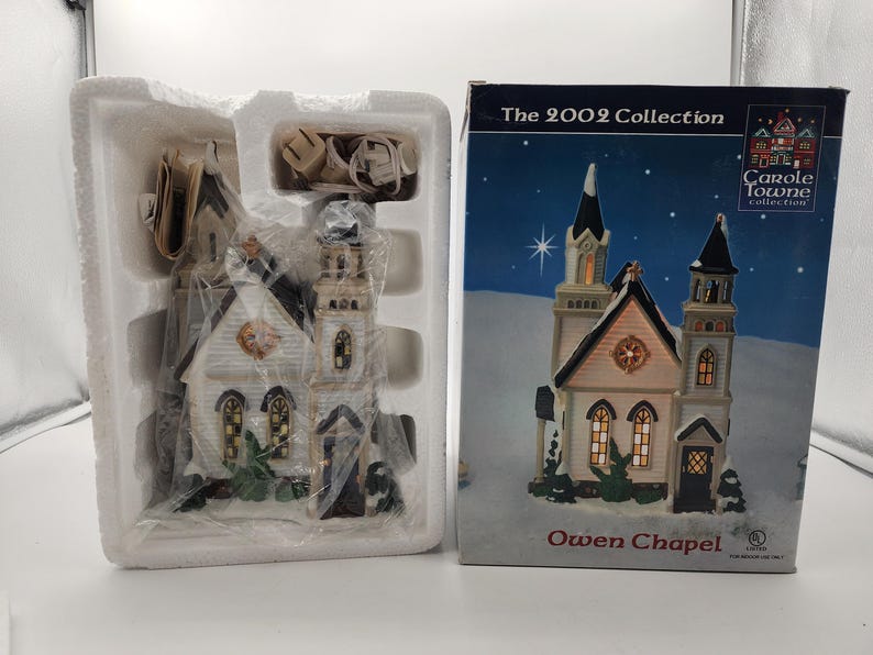Owen Chapel 2002 Carole Towne Christmas Village Collection - Etsy