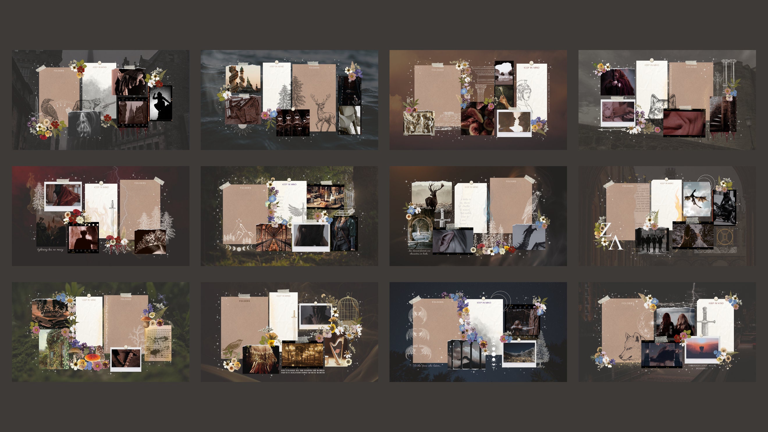 Wallpaper: Desktop Wallpaper Pack Booktok Inspired no Calendar - Etsy