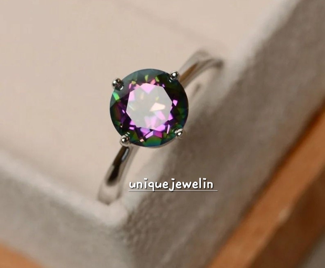 Mystic Topaz Statement Ring/mystic Topaz Ring/mystic Stone Rings/ Rings ...