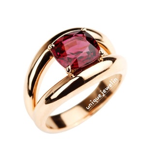 Unique Garnet Ring for Men/ 925 Sterling Silver/ AAA Quality Garnet ...