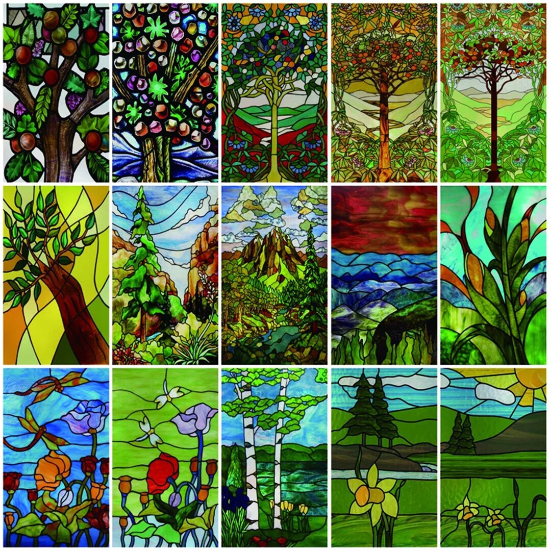 Personalized Stained Glass Decals: Custom Size Stained Glass - Etsy