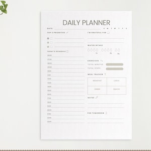 Daily Planner Template 2022 | Printable, Digital & Customizable ...