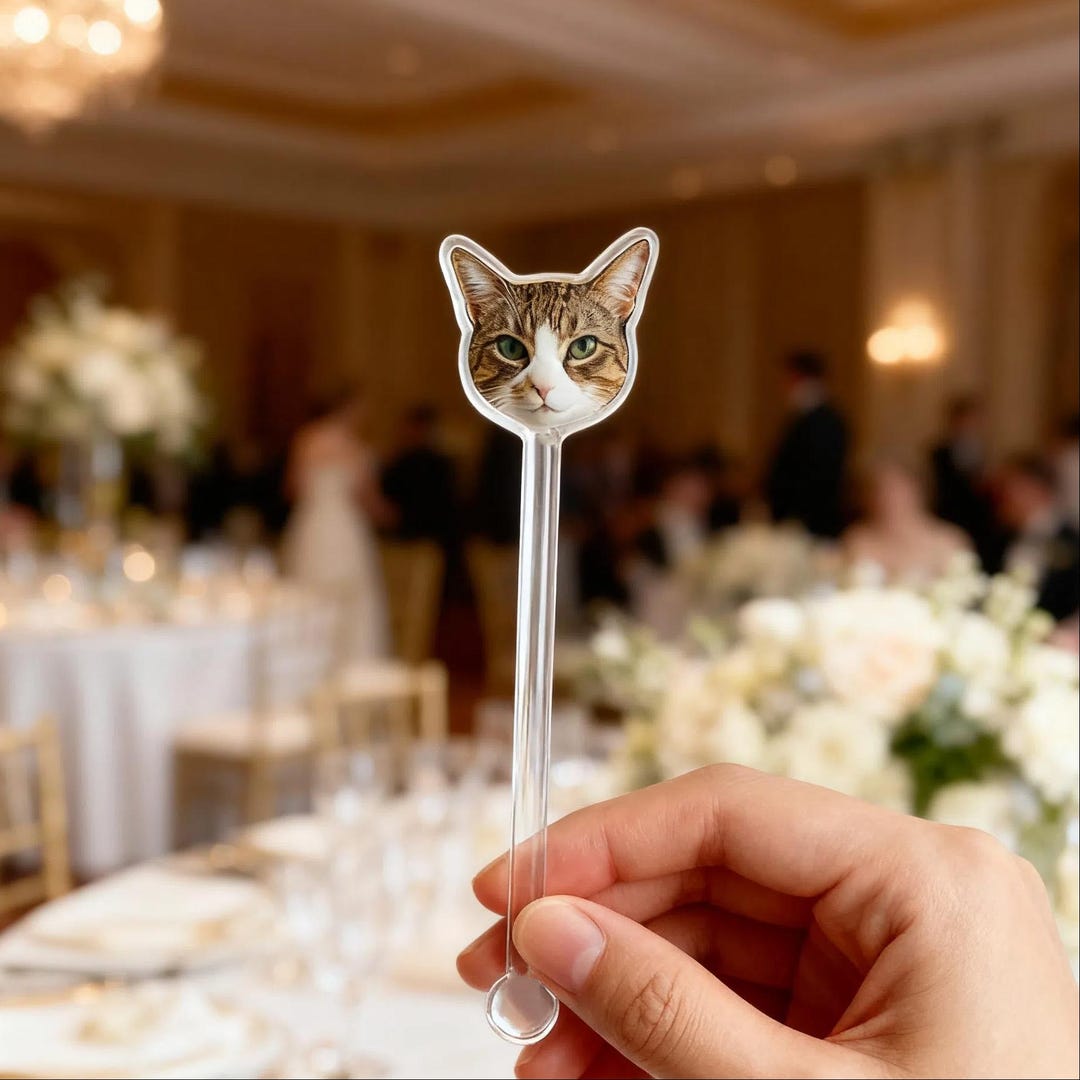 Pet Portrait Stir Sticks for Wedding, Double-sided Swizzle Sticks ...