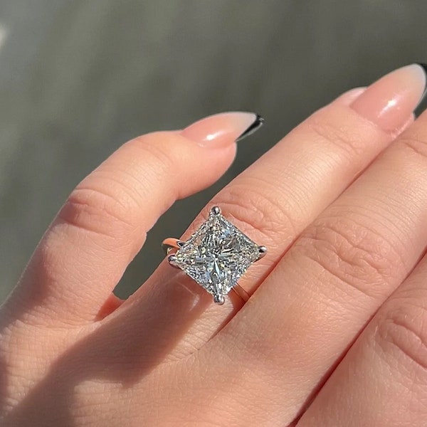 Princess Cut Ring - Etsy