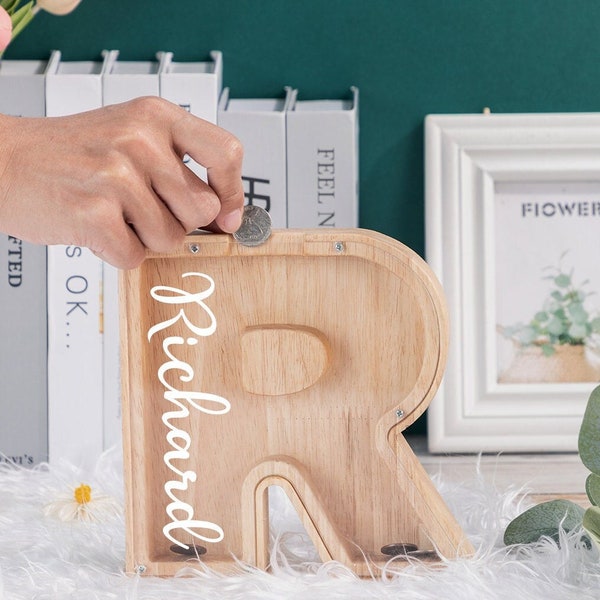 Wooden Coin Bank - Etsy