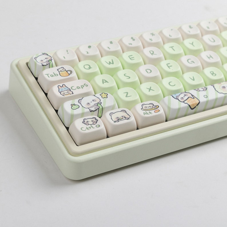 Cute Panda Keycap Set MOA PBT Keycaps Mac Keyboard Key Caps - Etsy ...