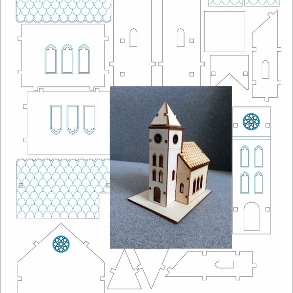 Laser Cut Church Ornament - Etsy