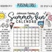 Editable Summer Calendar Coloring Poster Printables Family Summer Fun ...
