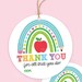 Teacher Appreciation Week Gift Tags Thank You Teacher Rainbow Tag ...