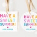 Editable Last Day of School Tag Sweet Summer End of Year Teacher Gift ...