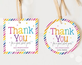 Editable Teacher Appreciation Week Gift Tags Thank You Teacher Gift Tag ...
