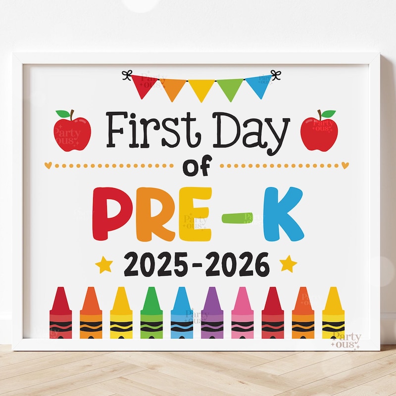 First Day of Pre K - Etsy