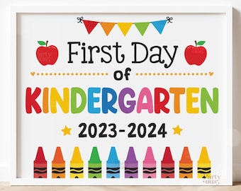 First Day of Kindergarten 2024 Printable Back to School - Etsy UK