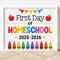First Day of Homeschool Sign Printable 2025 1st Day of Homeschool Back ...