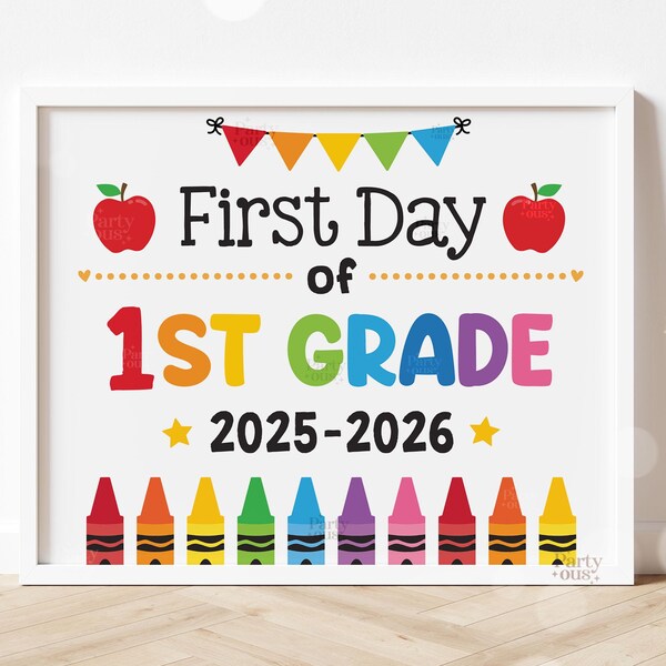 First Day of 1st Grade - Etsy