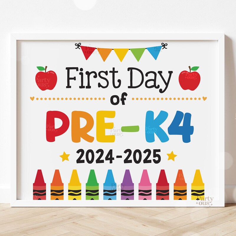 First Day of Pre K - Etsy
