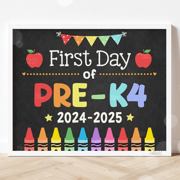 First Day of Pre K - Etsy