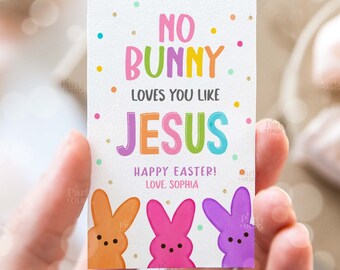 Easter Gift Tags No Bunny Loves You Like Jesus Religious - Etsy